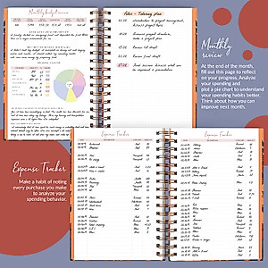 PLANBERRY Budget Planner & Monthly Bill Organizer with Pockets Premium – Home Finance & Bill Payment Organizer – Budgeting Book with Income & Expense Tracker - 7x8.5″ Hardcover (Tropical Night)