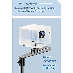 HIBORI Projector Stand Floor Projector Mount Adjustable Height 16 to 48 Inch Universal Projector Ceiling Mount 360 Degree Rotation Compatible with XGIMI, VANKYO, Jinhoo, AuKing