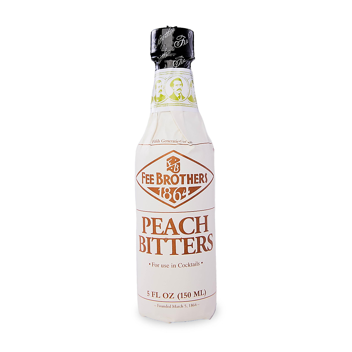 Fee Brothers Peach Cocktail Bitters - Aromatic Cocktail Mixer & Concentrated Flavoring, Gluten Free, Vegan-Friendly, 5 fl oz