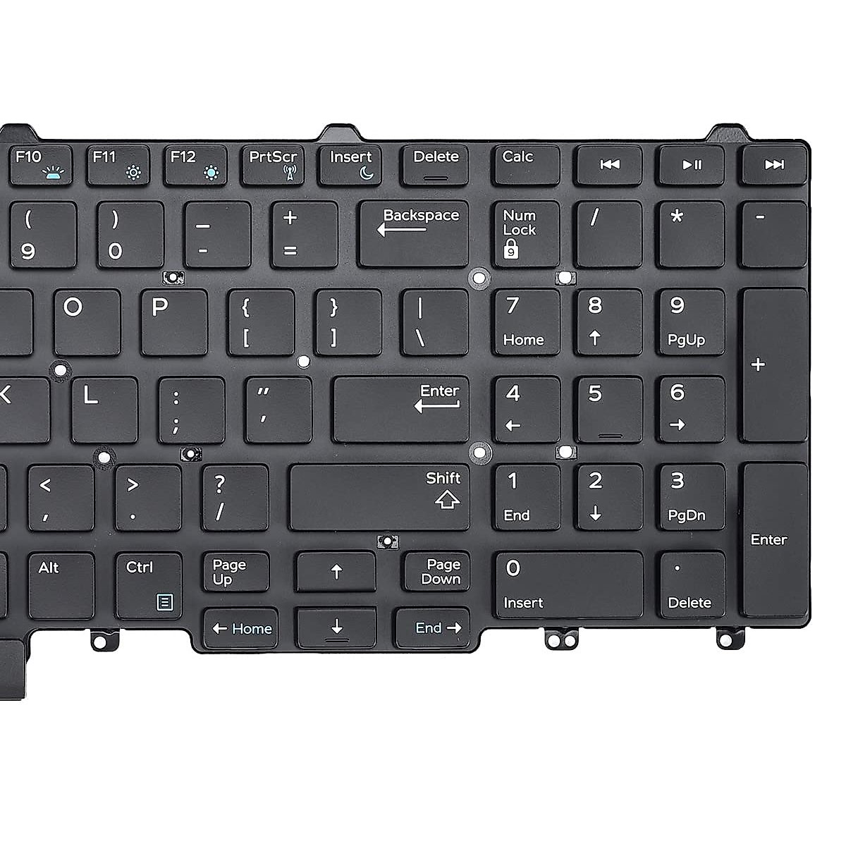 Replacement Keyboard for Dell Latitude E5550 E5570 5550 5580 5590 5591, Precision 3510 3520 7510 7520 7710 7720 Series Laptop with Pointer with Backlit No Frame US Layout