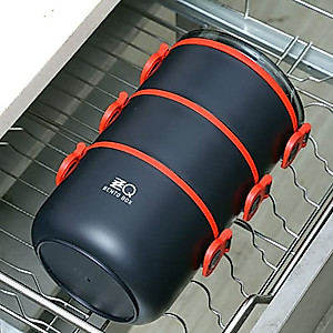 ZZQ Bento Box Adult Lunch Box with Bag/Utensil, Stackable Large 81-oz Salad Bowl - Microwave Safe/Leak-Proof Bpa Free Lunch Containers for On-the-Go Balanced Eating - Black