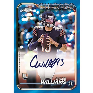 2024 Topps Chrome Football 7-Pack Trading Card Blaster Box (1 Prism Refractor Per Box)