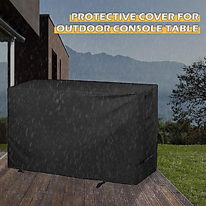 Starcrew Outdoor Console Table Cover for Best Choice Products 48in 2-Shelf Table, Outdoor Bar Table Cover for Outdoor Shelf/Outdoor Buffet Table/Outdoor Sideboard Table/Outdoor TV Table