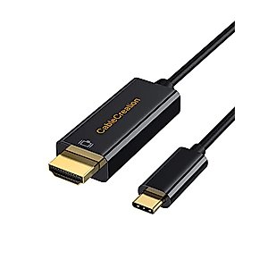 CableCreation USB C to HDMI Cable 3FT Male to Male, Thunderbolt 3/4 Compatible for Home Office, 4K@30Hz for MacBook Pro/Air/M1，iPad Pro - Black