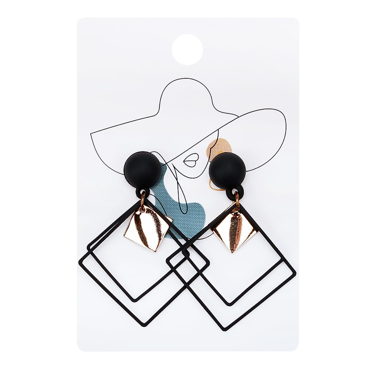 joycraft 100Pcs Earring Cards, 2.36"x3.54" White Earring Display Cards, Aesthetic Lady Earring Hanging Cards Set, Personalized Jewelry Cards for Selling, Retail, DIY Ear Studs Display Supplies