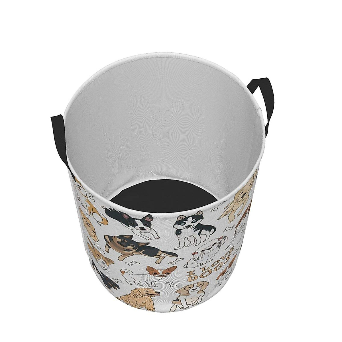 Foruidea Cute Puppy Dog Laundry Basket,Laundry Hamper,Collapsible Storage Bin, Oxford Fabric Clothes Baskets,Nursery Hamper For Home,Office,Dorm,Gift Basket