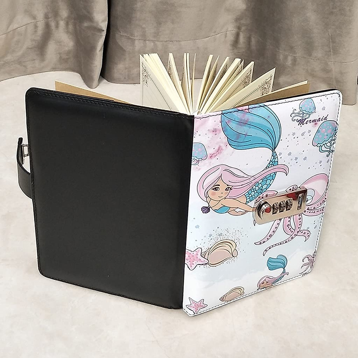FKJLUN Journal Notebooks Combination Lock Journal,Leather Journal Writing Notebook Planner Organizer Digital Password Notebook Diary Planner Notepad Note Book