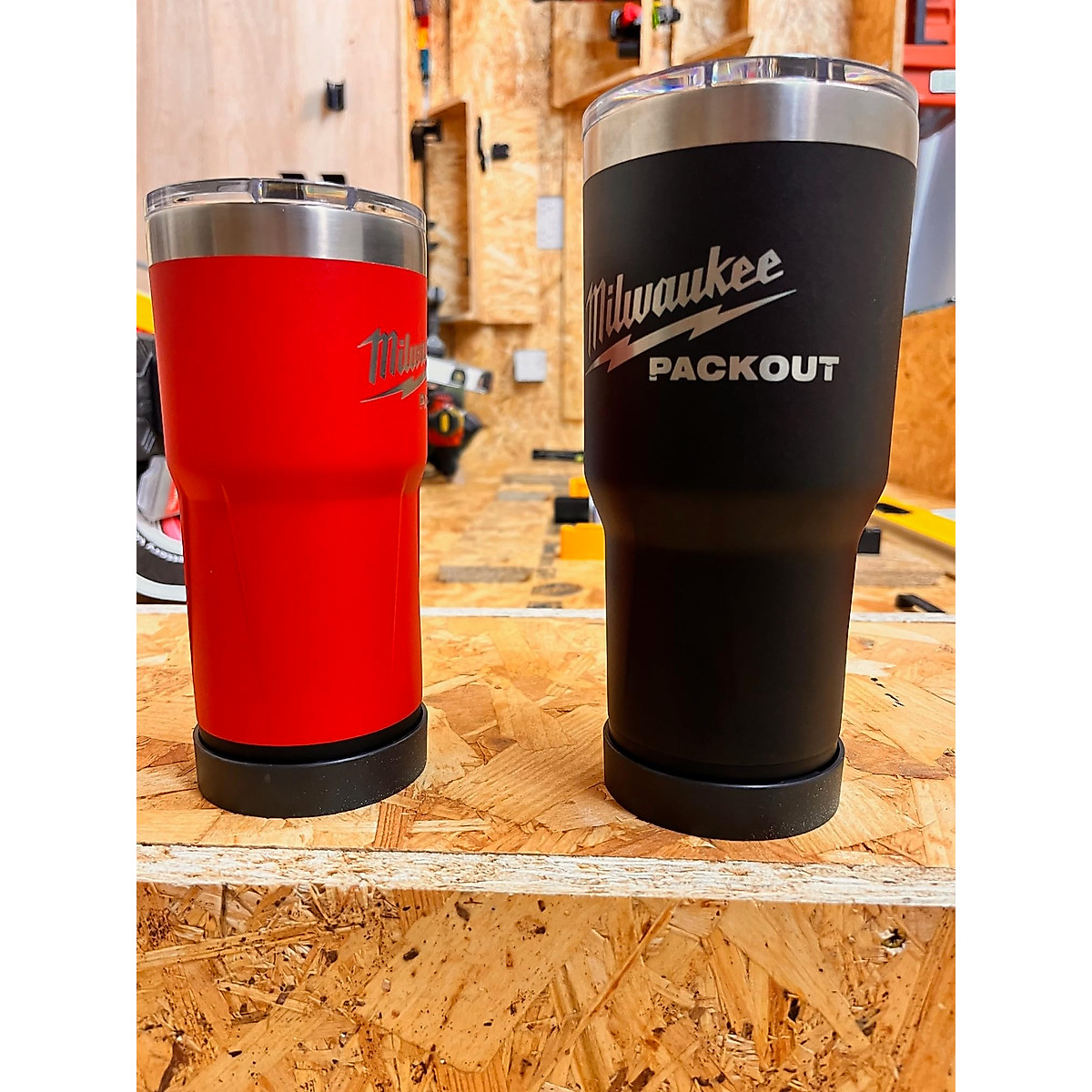 StealthMounts Mount for Packout Tumbler | Compatible with 20oz & 30oz Milwaukee Tumblers | 1 Black Cup Holder Included | Made in the UK