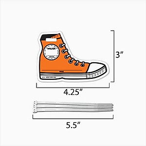 Safe After School Dismissal Program Walker Shoe Shaped Student Backpack Tags (4.25" x 3") Pack of 50 Durable Plastic Write-in Tags with Included Zip Tie by Rydin