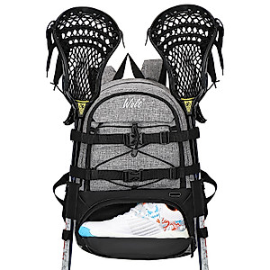 WOLT | Lacrosse Bag-Lacrosse Backpack with Two Sticks Holder-Large Field Hockey Bag Holds All Lacrosse Gears