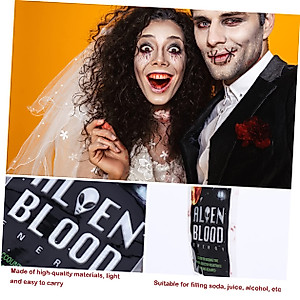 Toyvian Alien Halloween Bag 40 Pcs Beverage Storage Bag Blood Storage Container Leakproof Seal