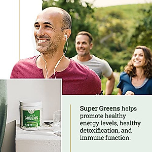 Super Greens #1 Green Superfood Powder | 100% USDA Organic Non-GMO Vegan Supplement | 20+ Whole Foods (Spirulina, Wheat Grass, Barley), Probiotics, Fiber & Enzymes (Original, 30 Servings) (Original)