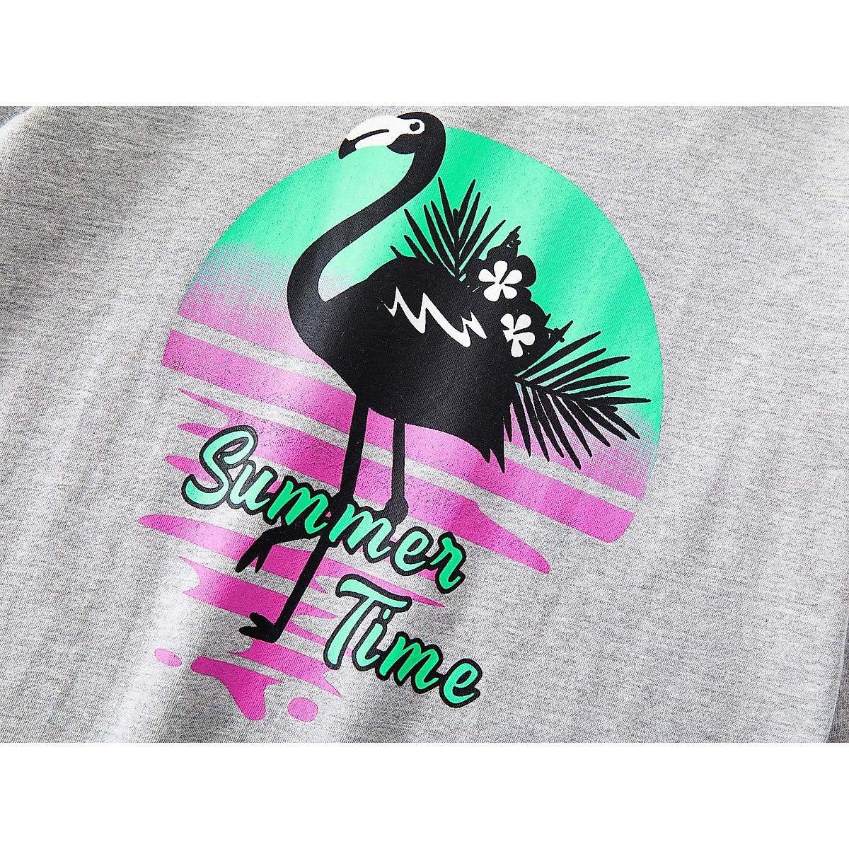 Tebbis Girls Fall Tropical Flamingo Tie Dye Pajamas Soft Cotton PJ Long Set for Tweens & Teens Size 16