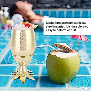 Fdit Stainless Steel Pineapple Cocktail Mixer Drinking Shaker Bar Accessories Pineapple Shape Cocktail Cup