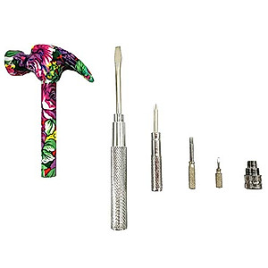 Multifunctional 6 in 1 Floral Hammer and Screwdriver Tool