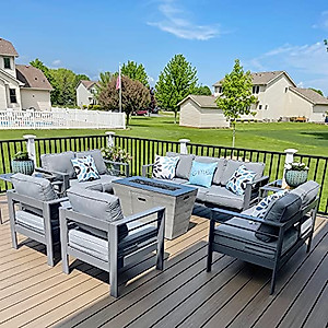 FLYMEI Outdoor Furniture Cushion Covers Replacement, Patio Cushion Covers 24 x 22 x 4 inch, Water Resistant Patio Bench Cushion Cover Durable Outdoor Couch Cushion Cover