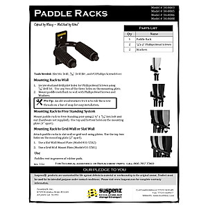 Suspenz 6-Paddle Rack Black, 14"