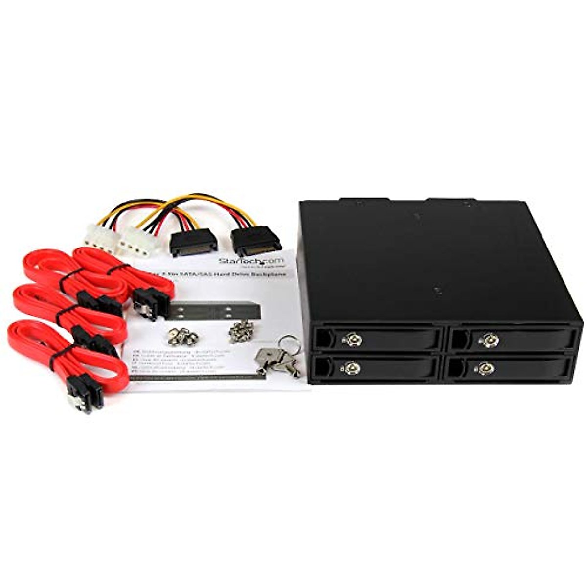 StarTech.com 4-Bay Mobile Rack Backplane for 2.5in SATA/SAS Drives - Hot Swap SSDs/HDDs from 5-15mm - Supports SAS II & SATA III (6 Gbps) , TAA (SATSASBP425)