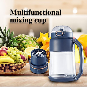 Portable Blender - Personal Size Blender for Shakes and Smoothies with 8 Ultra Sharp Blades, 12 Oz Mini Blender USB Rechargeable for Travel/Picnic/Office/Gym