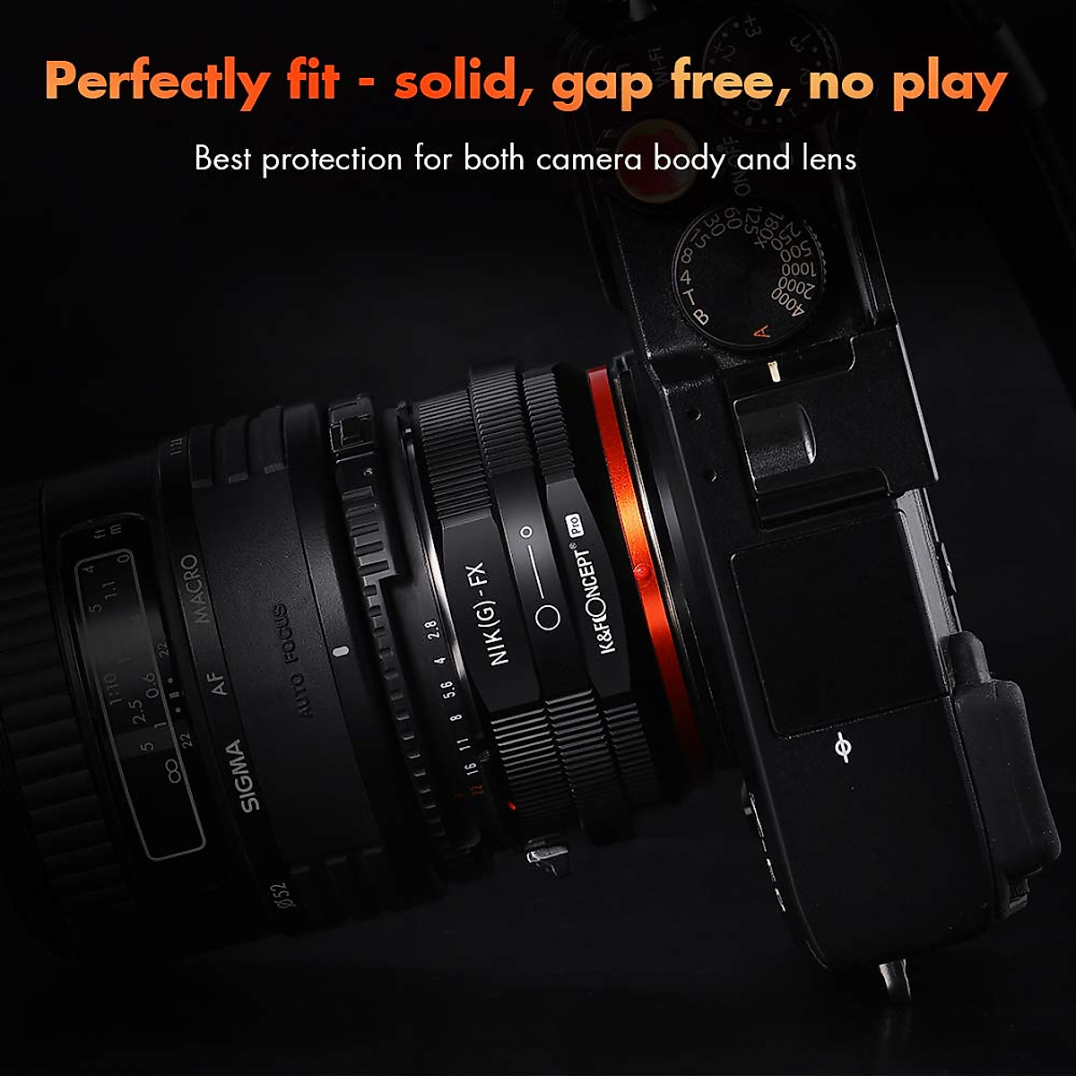 K&F Concept Lens Mount Adapter Compatible for Nikon G/F/AI/AIS/D/AF-S Mount Lens to Fujifilm Fuji X-Series X FX Mount Cameras with Matting Varnish Design for Fuji XT2 XT20 XE3 XT1 X-T2