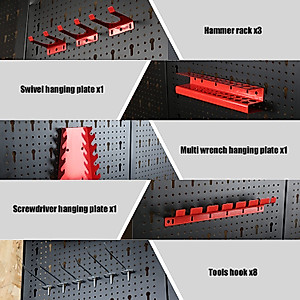 Prostormer Workbench, 31.5 inch Multipurpose Garage Work Bench Table with Peg Board Hook Kit for Home, Garage, and DIY Projects