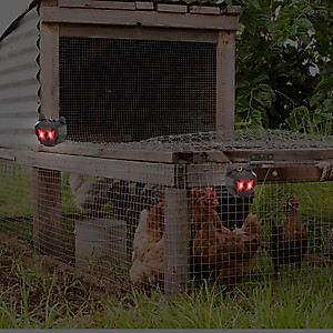 X-PEST Solar Coyote Deterrent Deer Repellent Devices, Outdoor Nocturnal Animal Repeller for Raccoon Skunk Fox with Predator Lights for Chicken Coop, Farm, Garden, Yard (4 Pack)