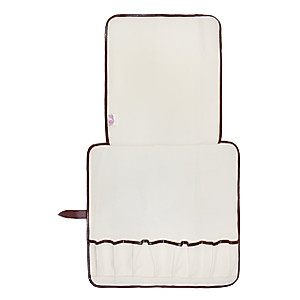 Boldric One Buckle Water Buffalo Leather Chef Knife Bag - Professional Grade Roll Travel Knife Case – 8 Tool Holder Slots For Knives Pens Pencils Spoons (Dark Brown)