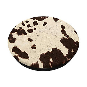 Black & White Cute Hide Cow Skin PopSockets PopGrip: Swappable Grip for Phones & Tablets