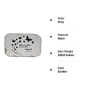 Memorial Stones for Loved Ones, Memorial Plaque for Outdoors, Memorial Garden Stones in Memory of Loved Ones, Pet Memorial Stone, Garden Remembrance Stones - 10.5 x 7 x 0.5 inches, Waterproof Resin