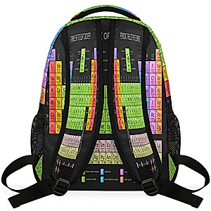 YPPAHHHH School Laptop Backpack Periodic Table Of The Elements for Girls Kids Boys Education Lightweight Bookbag Elementary College Travel Hiking Daypack Backpacks for Women Men