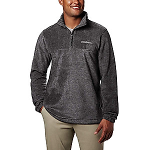 Columbia Men's Steens Mountain Half Zip Fleece, Charcoal Heather, Large