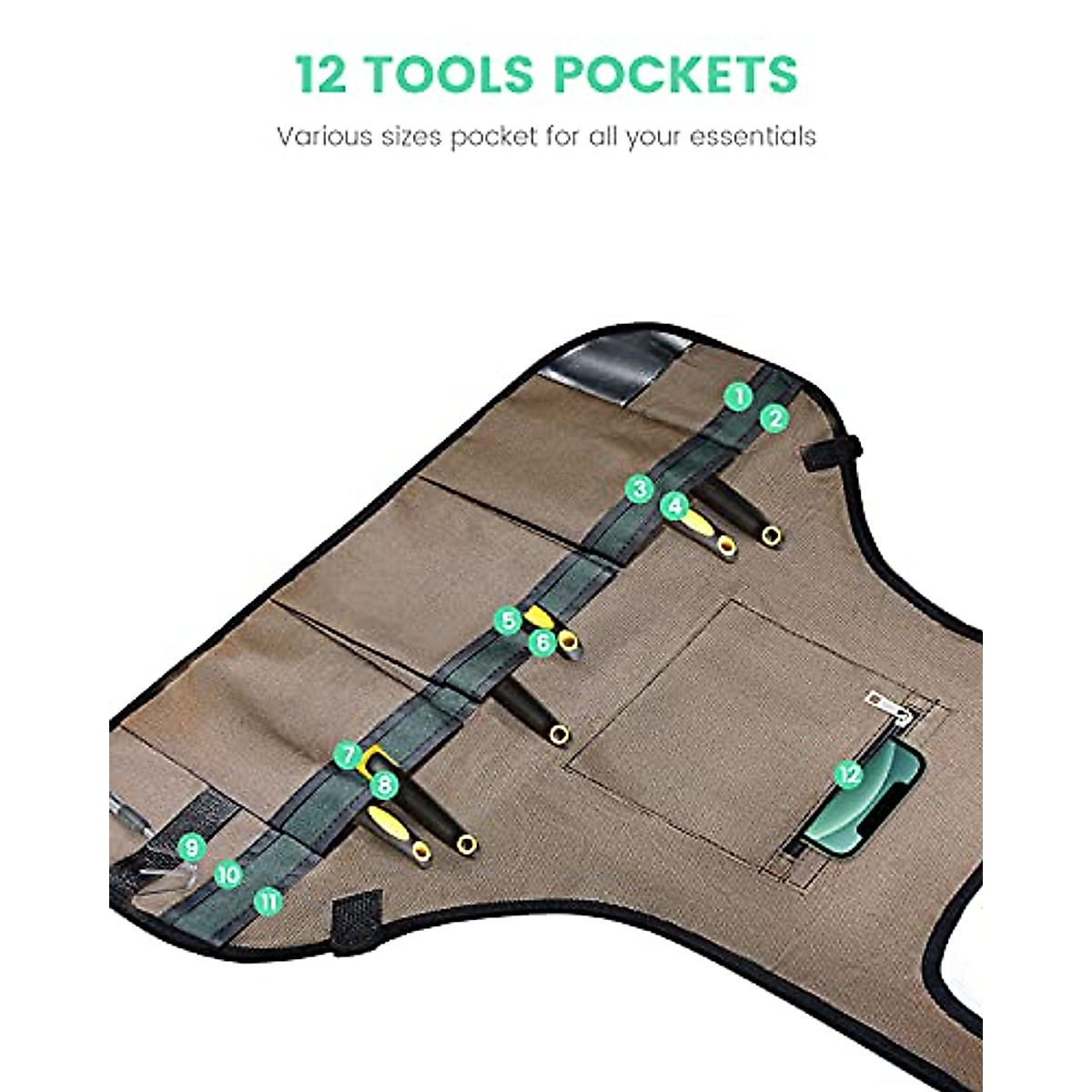 Garden Compost Bin with Garden Work Apron,Great Gardening Gifts for Women Men Lawn Care