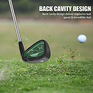 MAZEL WM-X1/2 Individual Men Golf Club Irons 1,2,3,4,5,6,7,8,9,Pitching Wedge,Approach Wedge,Sand Wedge with Graphite/Steel Shafts for Right Handed