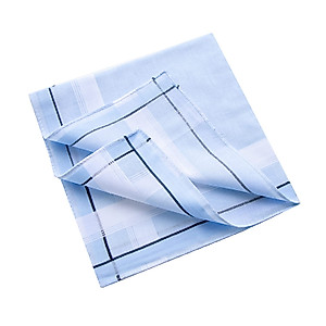 BonjourMrsMr Men's Handkerchies 100% Cotton Hanky 3 Piece Gift