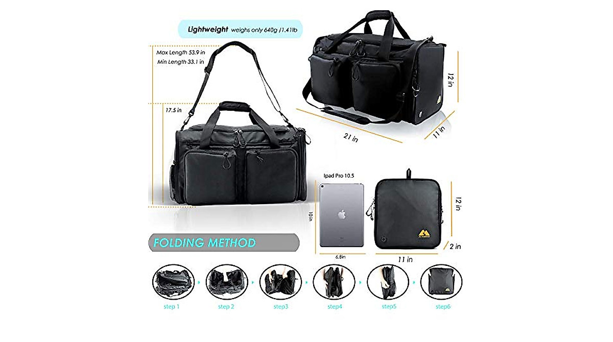 Ultra-Lightweight Duffle Bag for Men | 40L Gym Capacity