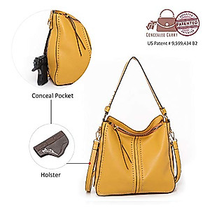 Montana West Hobo Bag for Women Large Vegan Leather Purses and Handbags Tote Bags Crossbody Shoulder Bag with Holster MWC-G1001MSTD