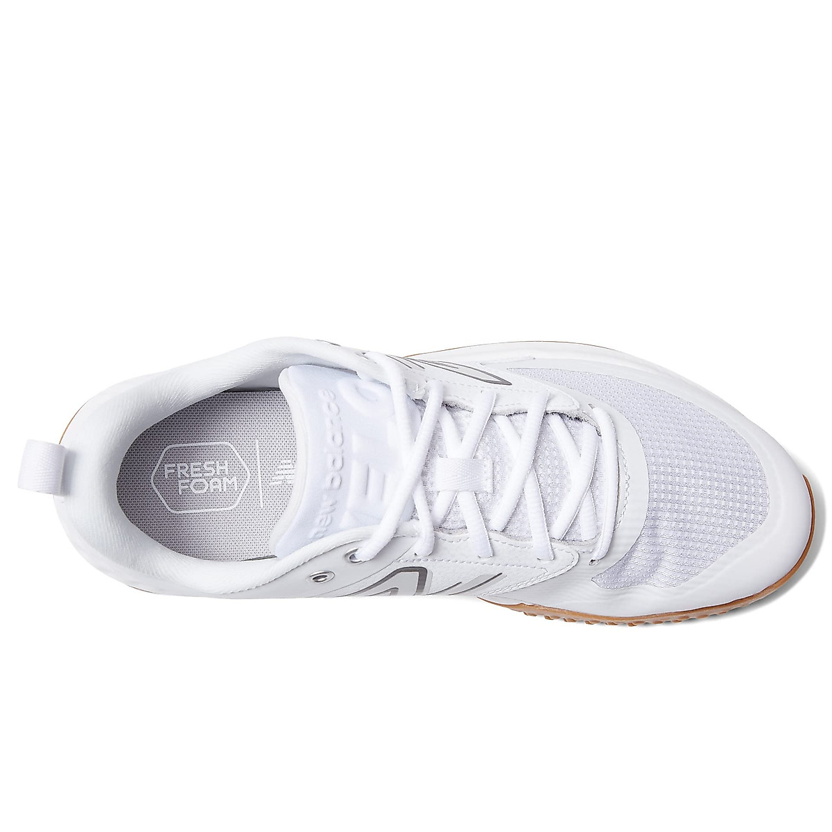 New Balance Women's Fresh Foam Velo V3 Turf-Trainer Softball Shoe, White/White, 8.5