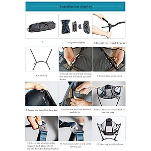 NOBLEDUCHESS Swinging Camping Chair,Portable Outdoor Folding Rocking Chair,Hammock Camping Chair, Aluminum Alloy Adjustable Back Swinging Chair, Folding Rocking Chair with Cup Holder