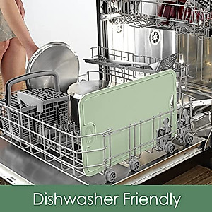 Gintan TPU Cutting Board, BPA-Free, With Knife and JuiceGroove,Scratch Resistant Flexible Cutting Boards for Kitchen, Dishwasher Safe, Easy-Grip Handle, Non-Slip