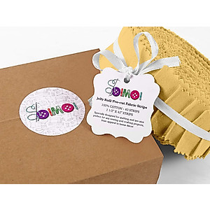 Soimoi 40Pcs Solid Goldenrod Precut Fabrics Strips Roll Up 2.5 Inches Cotton Jelly Rolls for Quilting