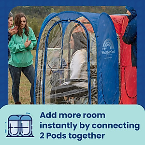 WeatherPod – The Original XXL 1-2 Person Pod – Pop-Up Weather Pod, Protection from Cold, Wind and Rain - Black