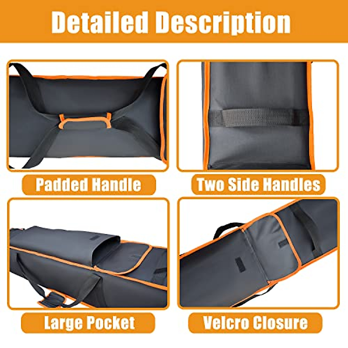 TOHONFOO Canopy Bag Replacement for 10 x 10 in Pop Up Canopy Tent - Canopy Carry Bag with Handles - Pop Up Canopy Replacement Parts - 600D Waterproof Oxford Fabric