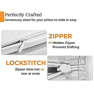 100% Mulberry Silk Pillowcase for Hair and Skin Health, Hidden Zipper, 22 Momme, Both Sides Smooth, Breathable and Natural, Machine Washable, Sleep Mantra (King, Pure White)