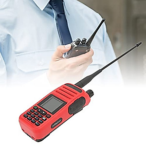 Walkie Talkie Multi Band Two Way Radio SOS Button UHF VHF AM FM Rechargeable Loud Clear Audio for Intercom (US Plug)