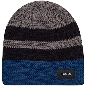 Hurley Men's Winter Hat - Loose Knit Marled Beanie, Navy