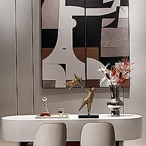 Modern Minimalist Living Room Entrance Bookcase Marble Metal Arched Decoration Model Room Desktop Light Decorations