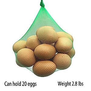 Daszui 100Pcs Reusable Mesh Green Nylon Netting with Bags,15.7 Inch Reusable Nylon Mesh net Produce Grocery Toys Fruits Vegetables Storage Bags,