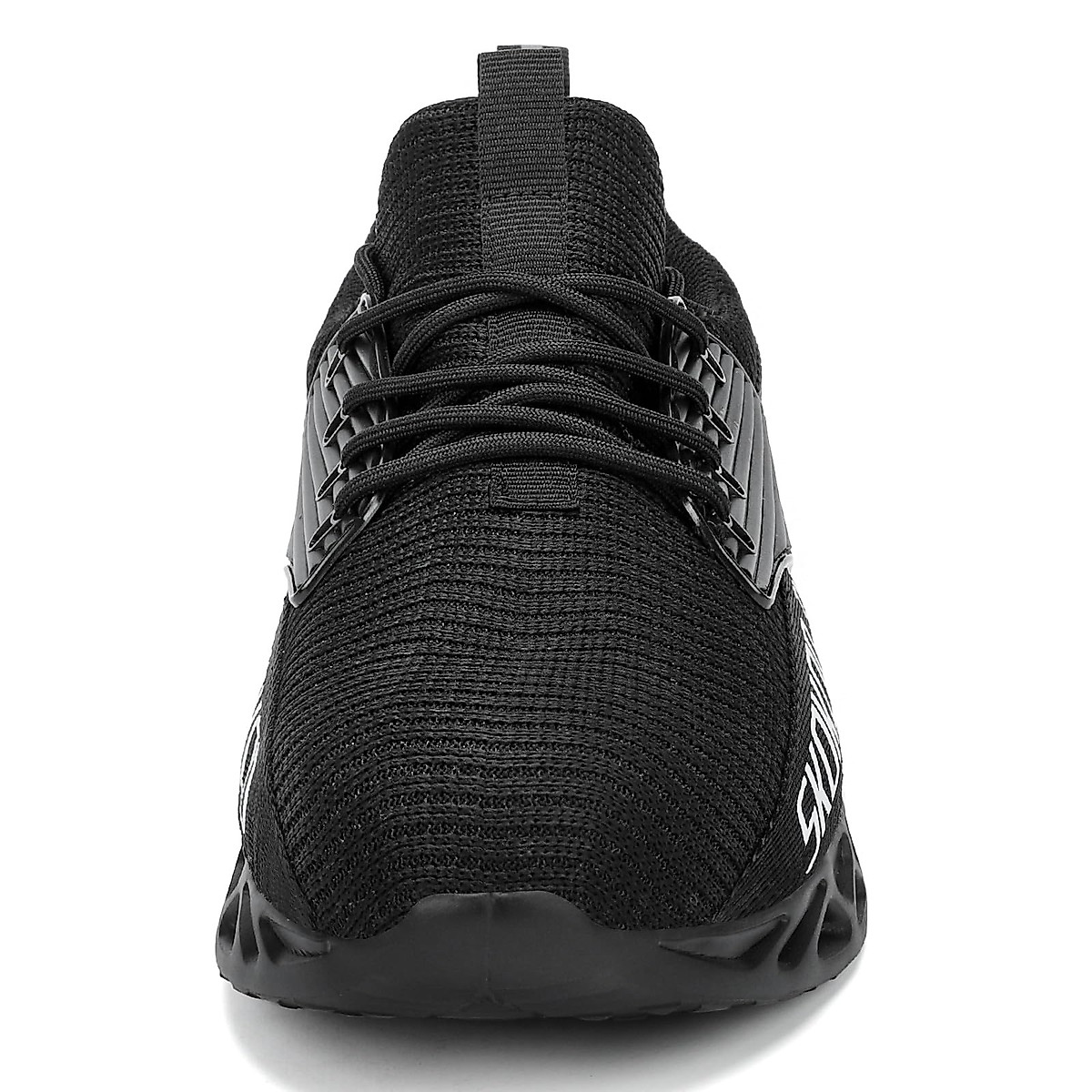 SKOKOD Men's Steel Toe Shoes Slip On Puncture Proof Safety Shoes Non-Slip Work Sneakers Composite Toe Industrial Construction Shoes(Size 10.5 Black)