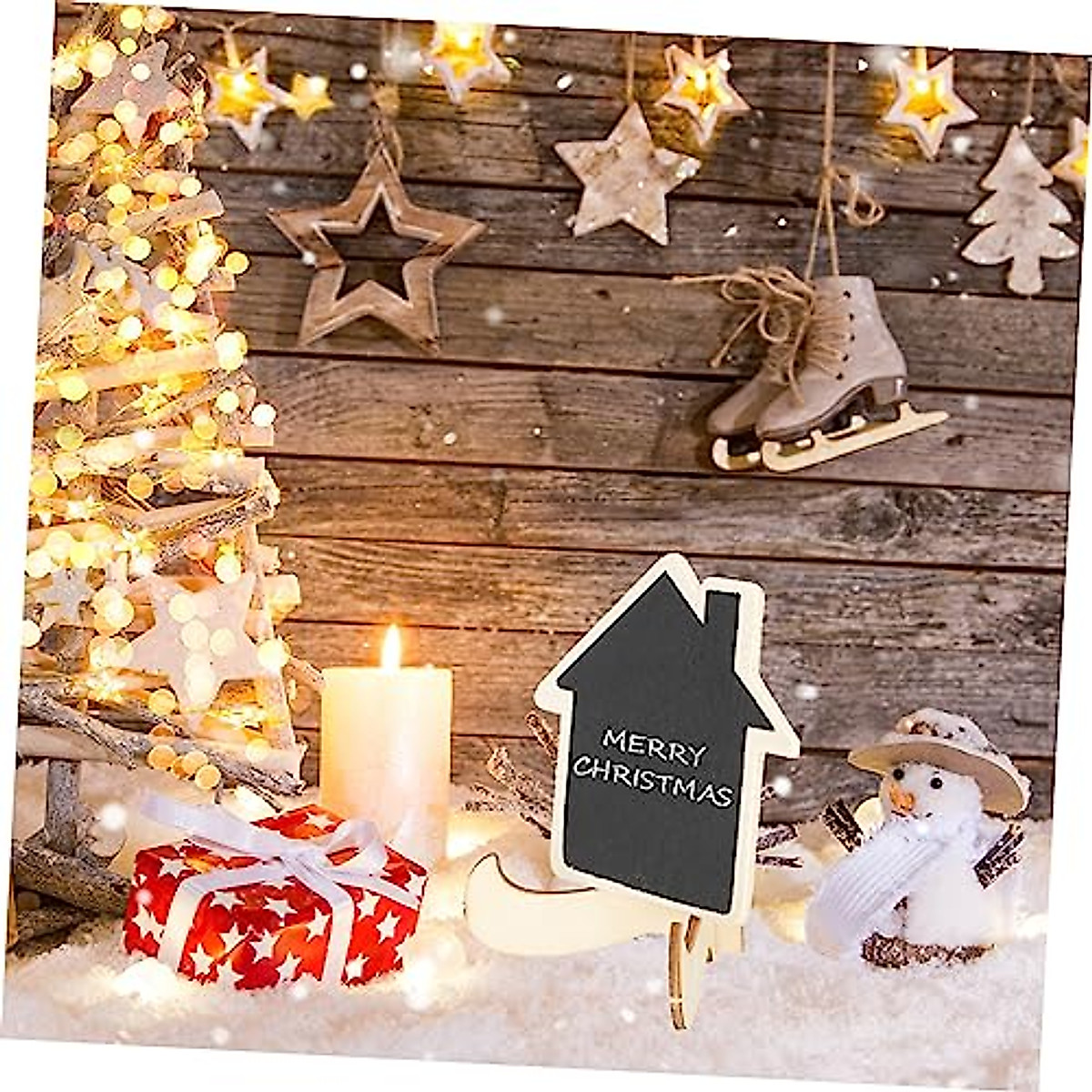 Operitacx 10pcs Wedding Signs Table Chalkboard Sign Place Blackboard Countertop Chalkboard Sign Mini Chalkboard Label Signs Mini Blackboard Easels Chalkboard Signs Small Board Desktop Wood