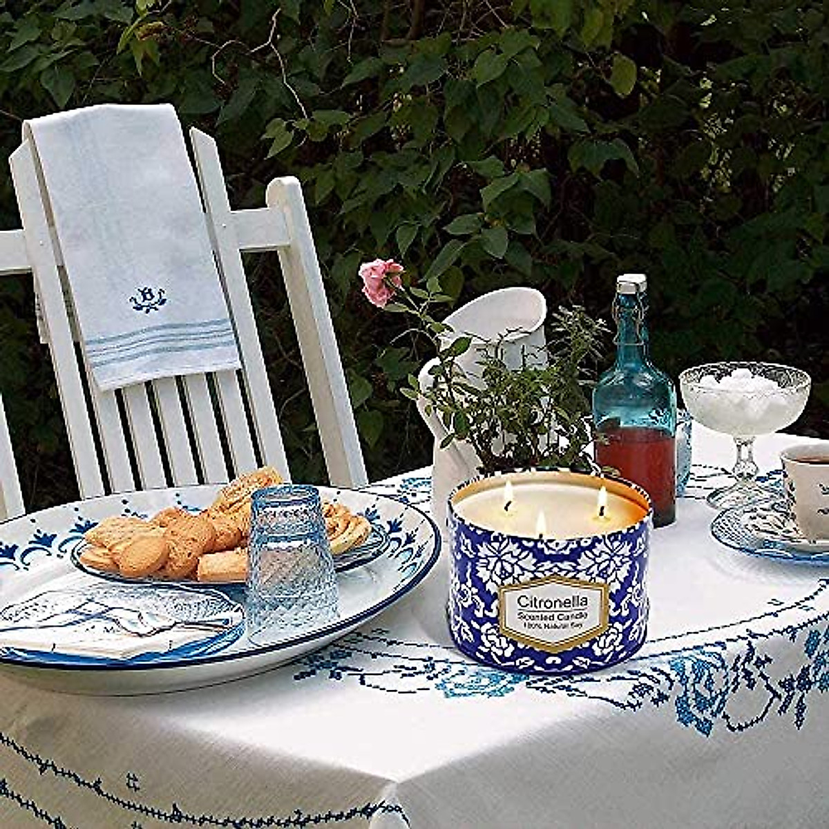 Citronella Candles Outdoor 8.5oz Natural Soy Wax Candles for Home Patio Porch, Packs of 2